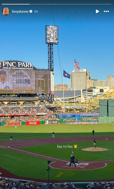 Olivia Dunne Spots LSU Baseball Alum Playing Against Paul Skenes in MLB ...